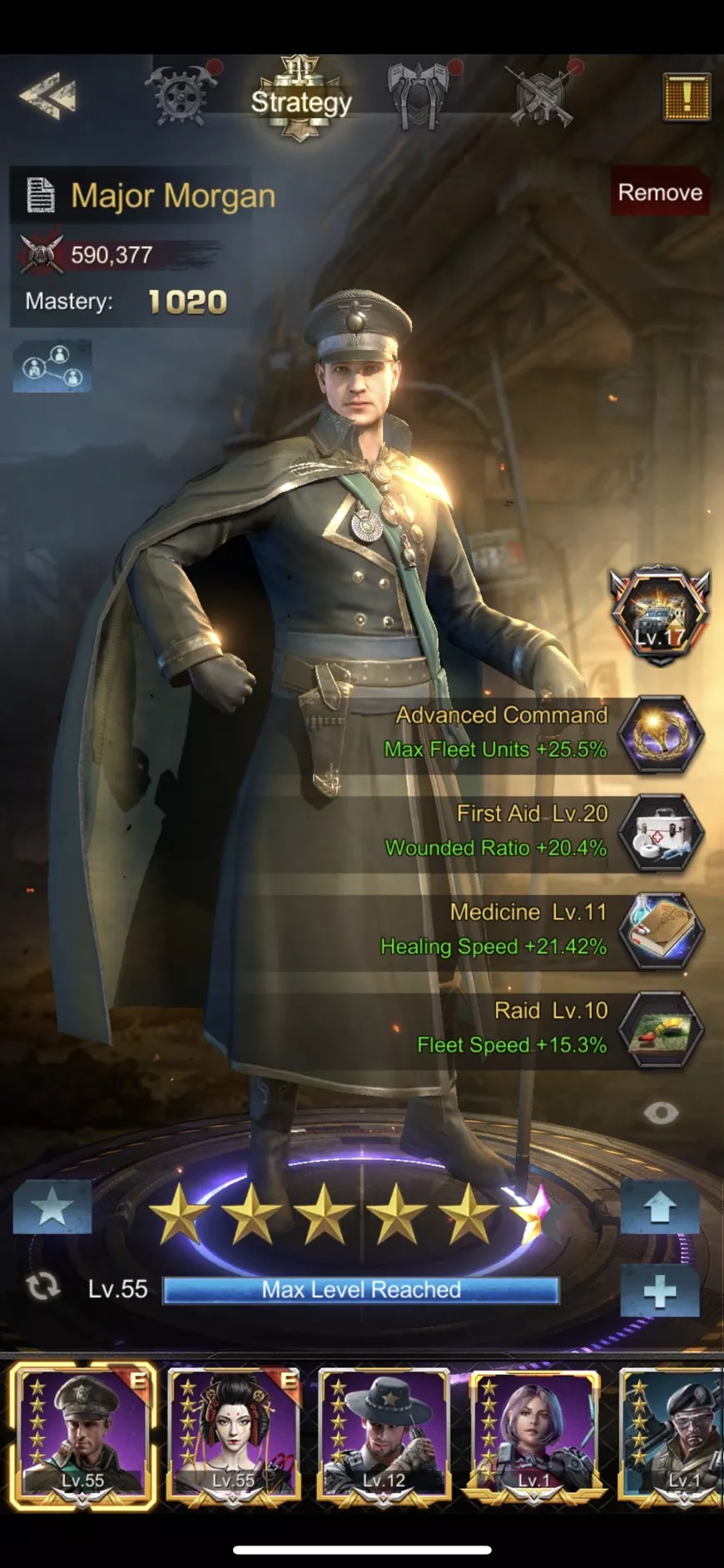 Les officiers en détail - Age of origins